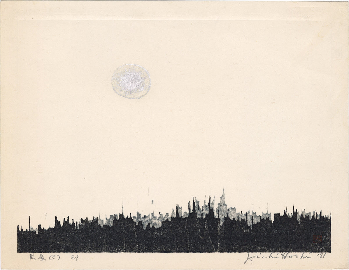 Joichi Hoshi: Scene (C)--Silver Moon Above a City – Egenolf Gallery ...