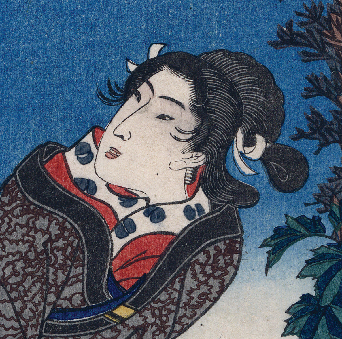 Kuniyoshi 国芳: The Haiku Poetess Kaga no Chiyo and Alighting Geese ...