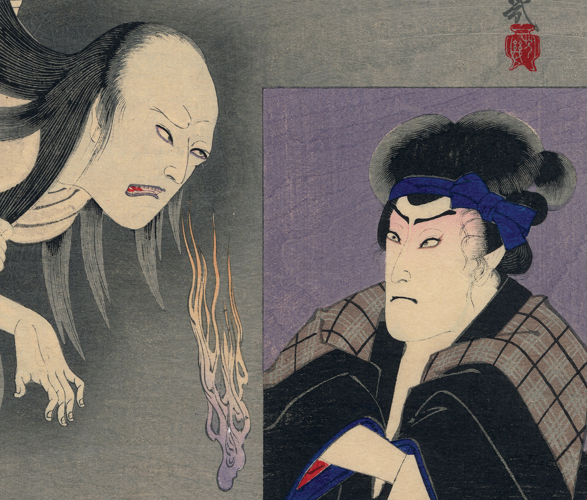 Yoshiiku: The Ghost of Oiwa Emerging from a Lantern – Egenolf Gallery ...