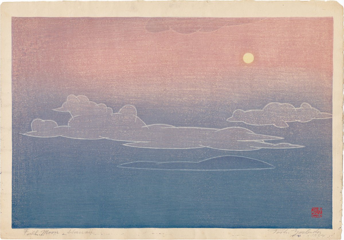 Toshi Yoshida: Full Moon, Hawaii – Egenolf Gallery Japanese Prints
