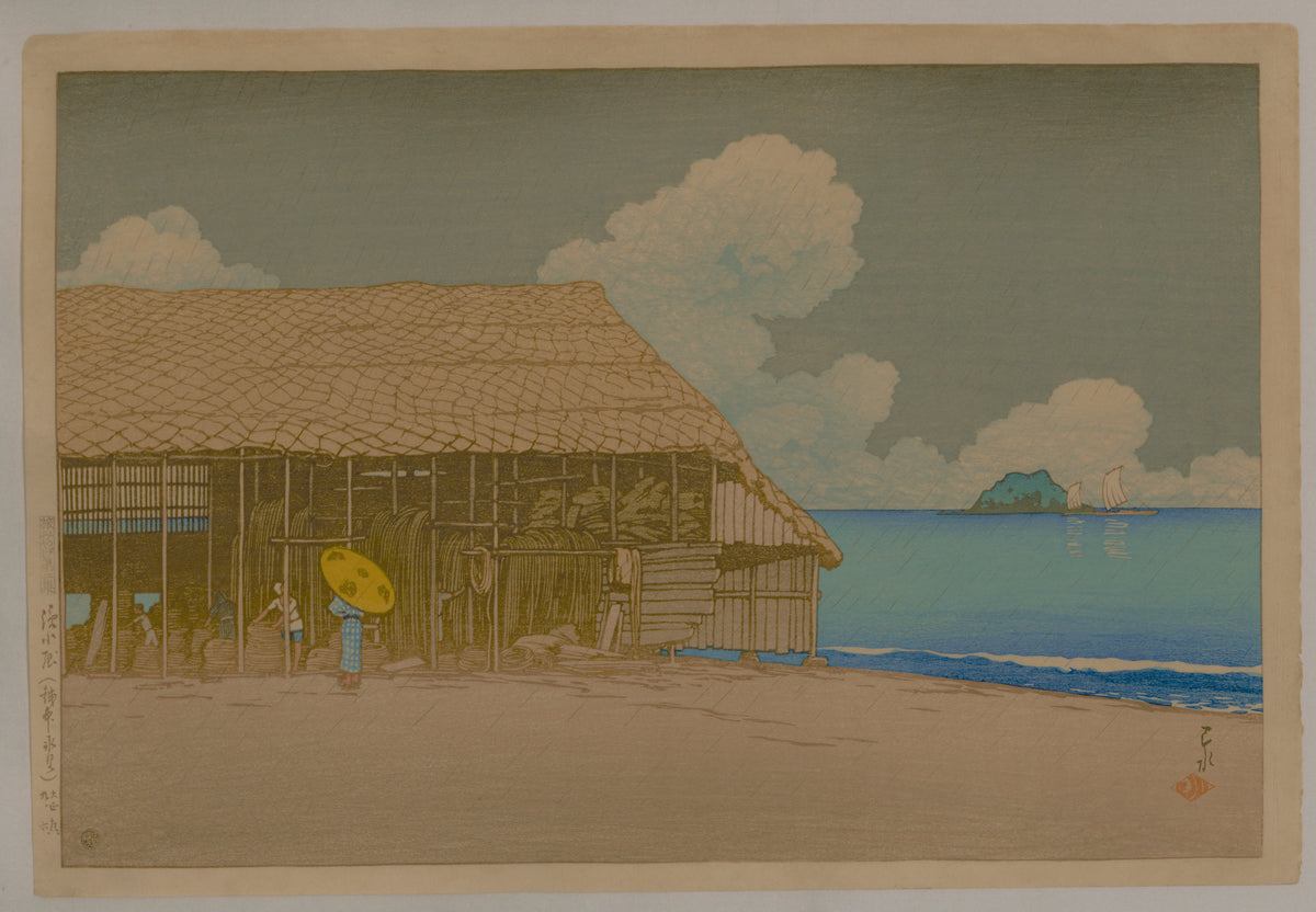 Hasui: A Beach Hut in Himi in Etchu District (Sold) – Egenolf Gallery ...