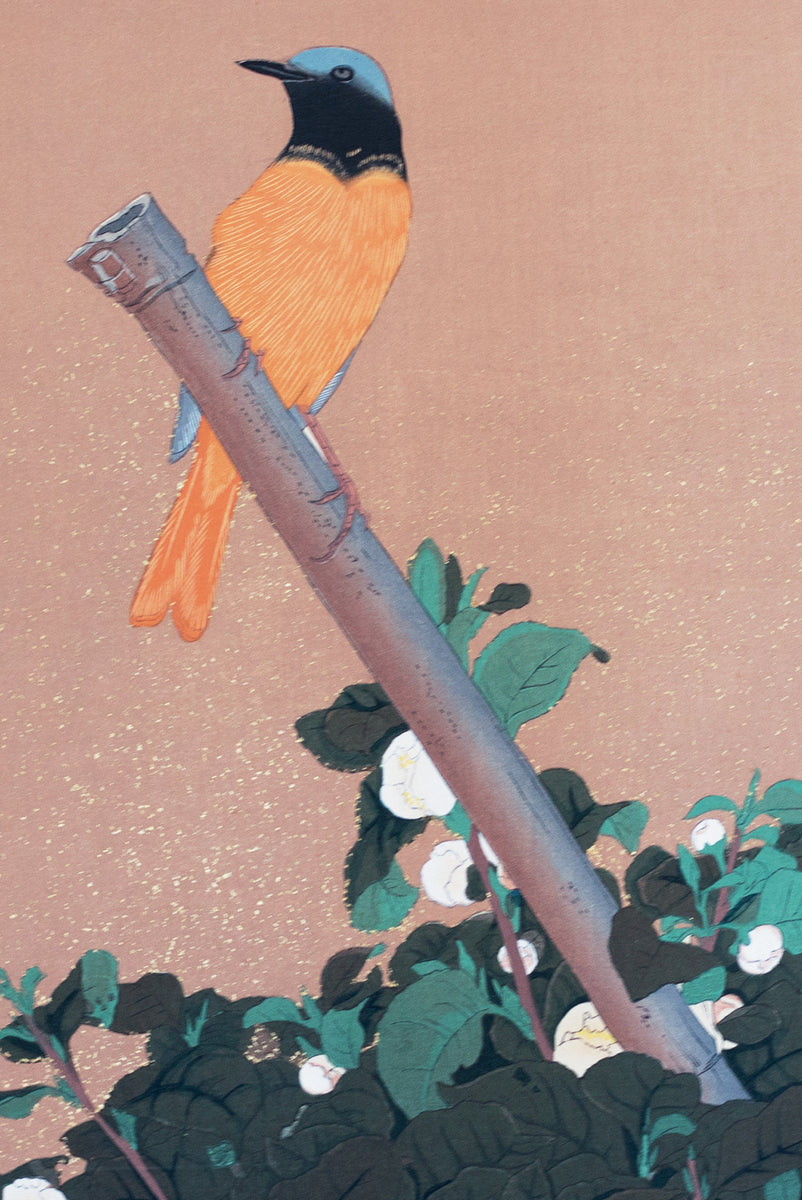 Tsuchiya Rakusan: Tea Flowers and Redstarts (Sold) – Egenolf Gallery ...